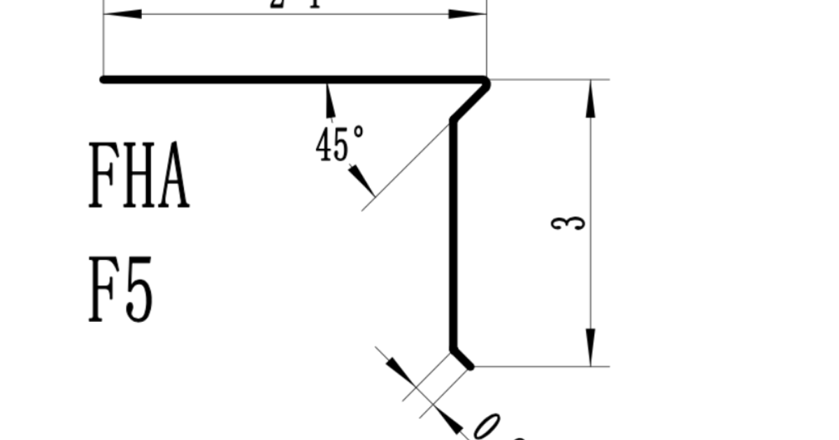 FHA F5 Drip Edge Profile | Machine Matcher