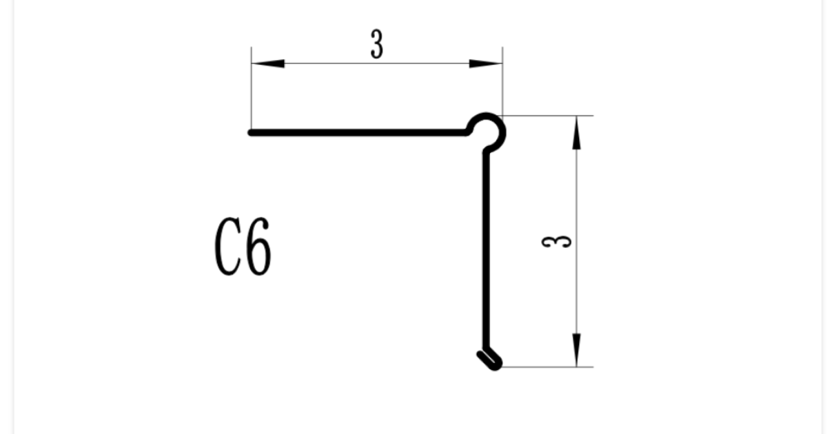 C6 Style Drip Edge Profile | Machine Matcher
