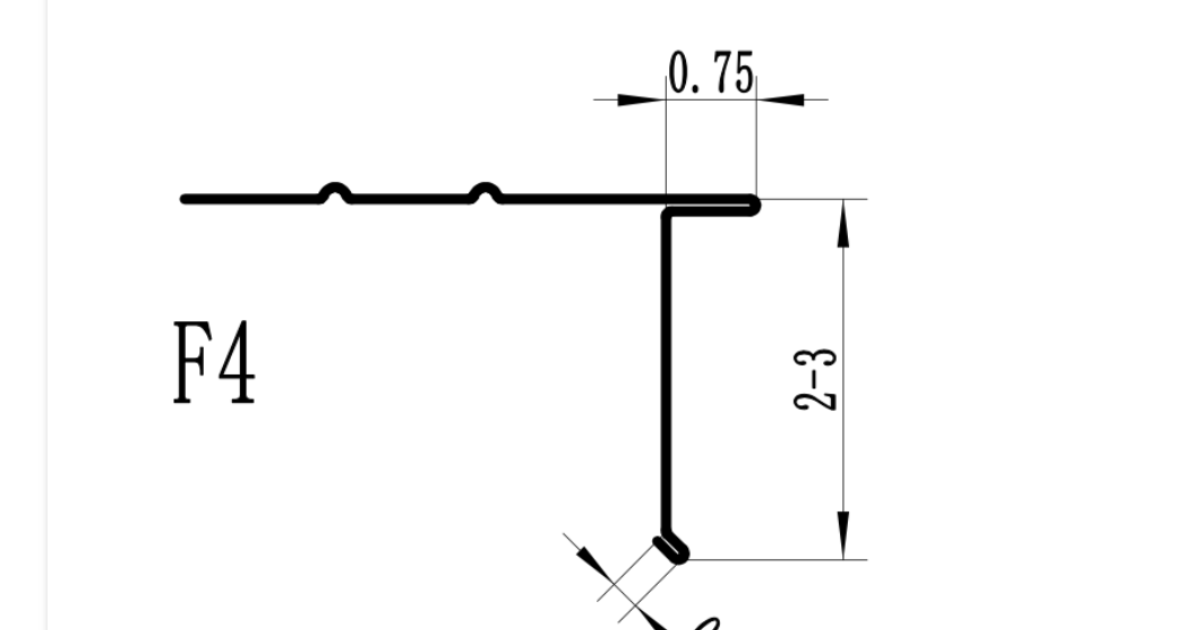 F4 Style Drip Edge Profile | Machine Matcher